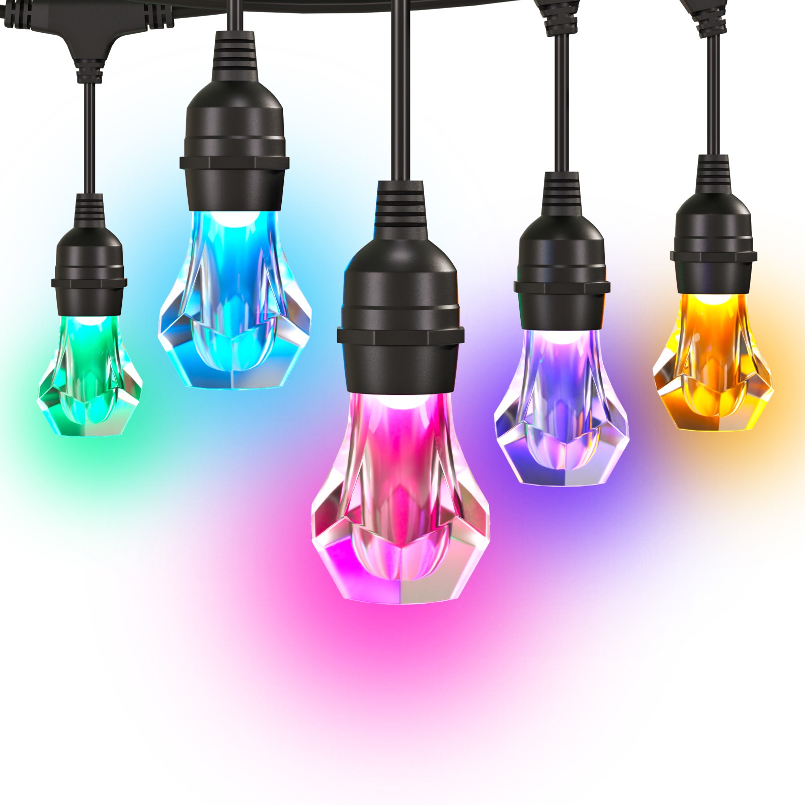 Matter Smart Multicolor Outdoor String Lights Smarter Kit (147ft) - KIT ...